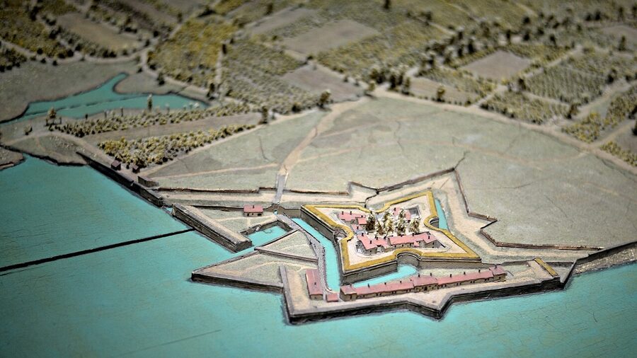 Three-dimensional fortification scale model in the Plans-Reliefs museum