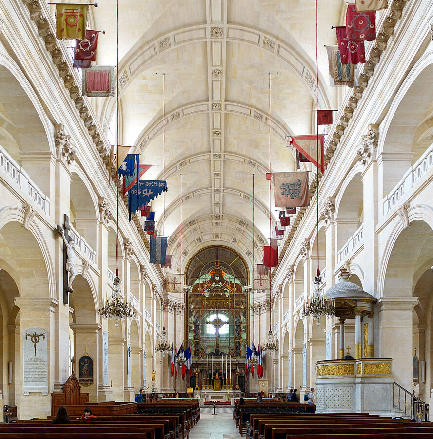 Interior of Saint-Louis-des-Invalides cathedral Paris