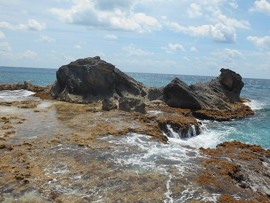 Rocky cliffs at Punta Sur on Isla Mujeres