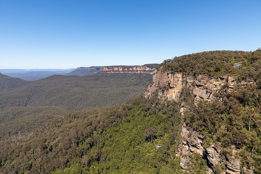 Jamison Valley cliffs in Blue Mountains National Park