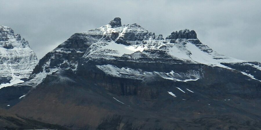 Mushroom Peak visible from the Glacier Skywalk