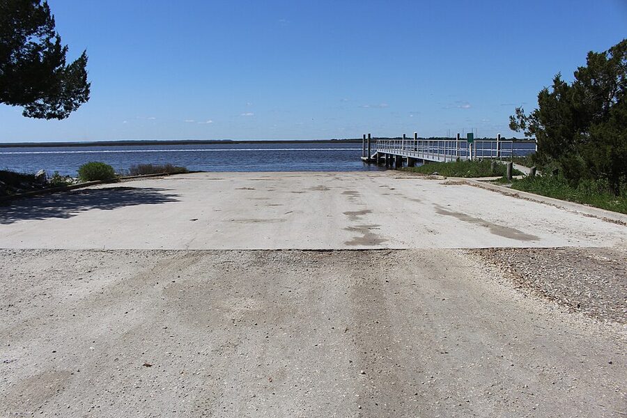 Jekyll Island boat ramp and wharf area