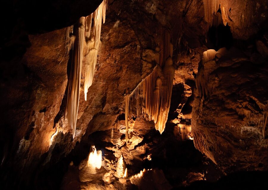 Angels Wing shawl formation in Temple of Baal cave at Jenolan