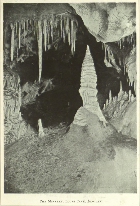 The Minaret formation in Lucas Cave at Jenolan