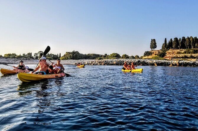 Kayaking to Island Saint Jerolim with snorkeling activitie - Overview of the Experience