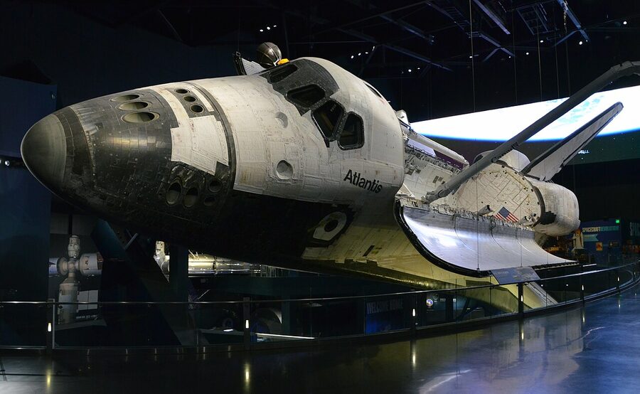 Space Shuttle Atlantis on display at Kennedy Space Center Visitor Complex