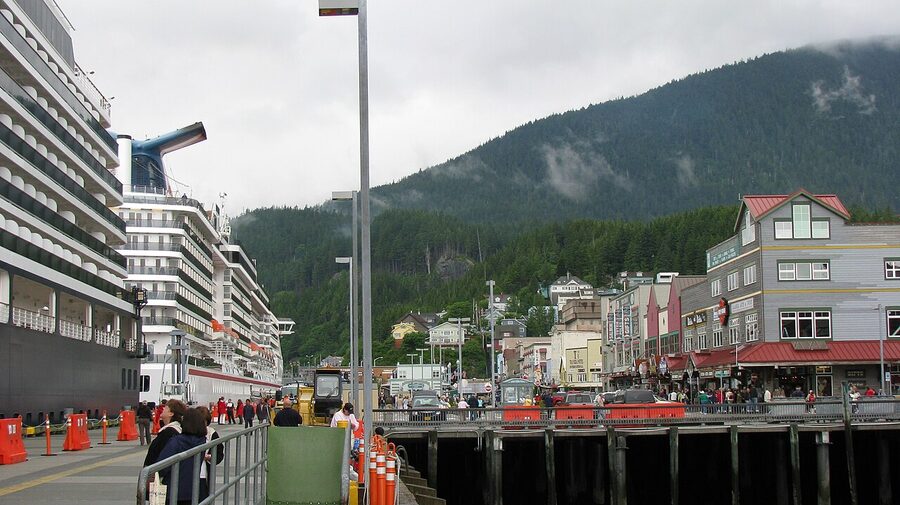Cruise ships docked at Ketchikan waterfront