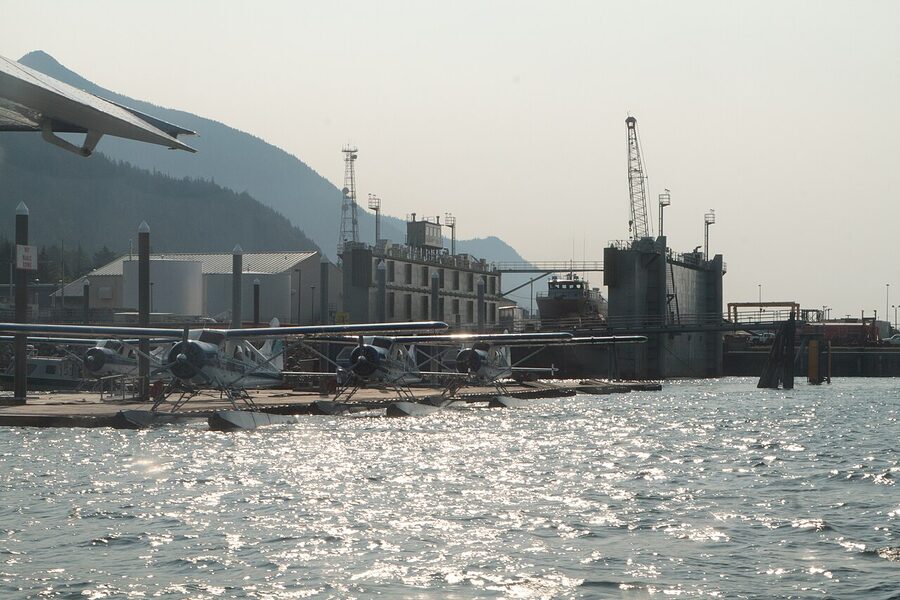Taquan Air seaplanes at the Ketchikan Harbor Seaplane Base