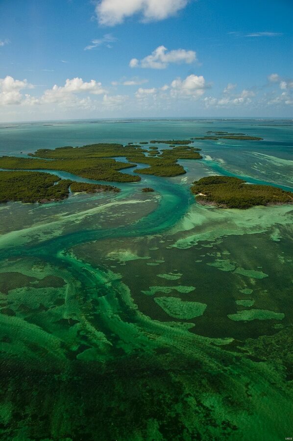 Mangrove islands in the Key West National Wildlife Refuge