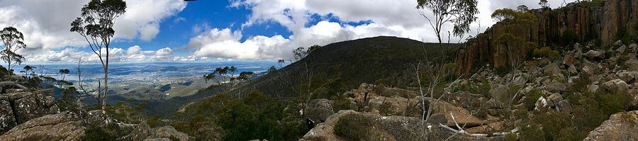 kunanyi Mt Wellington summit panorama over Hobart Tasmania