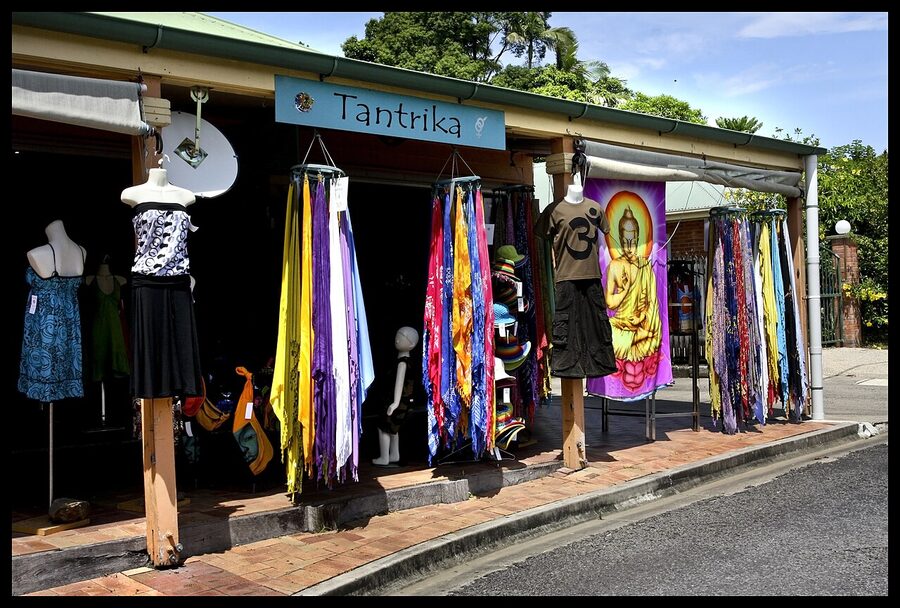 Kuranda Village main street with cafes and craft shops