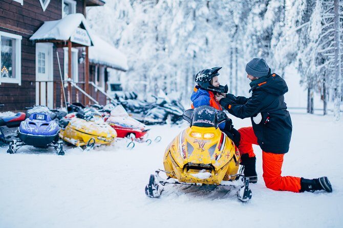 Lapland Family Snowmobile Safari From Levi