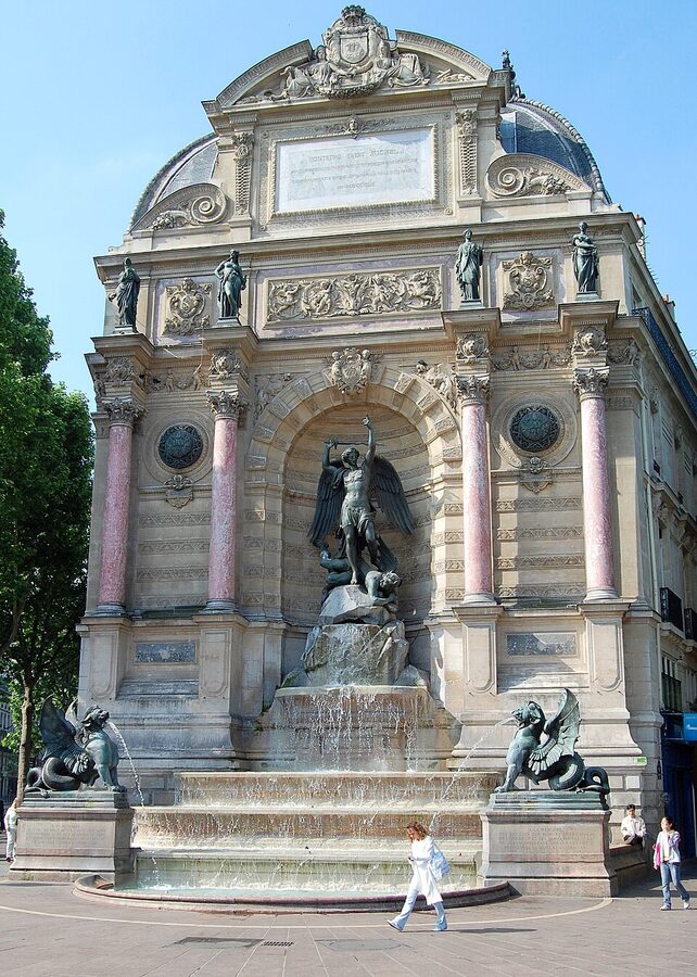 Fontaine Saint-Michel at Place Saint-Michel, Paris