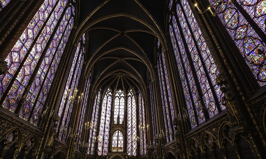 Sainte-Chapelle stained glass detail, Paris