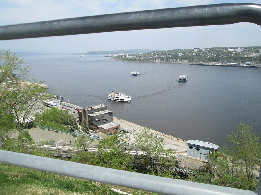 Levis ferry crossing the St Lawrence River between Quebec City and Lévis