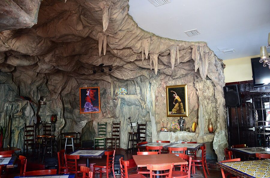 A colourful mural and grotto shrine on Calle Ocho in Little Havana