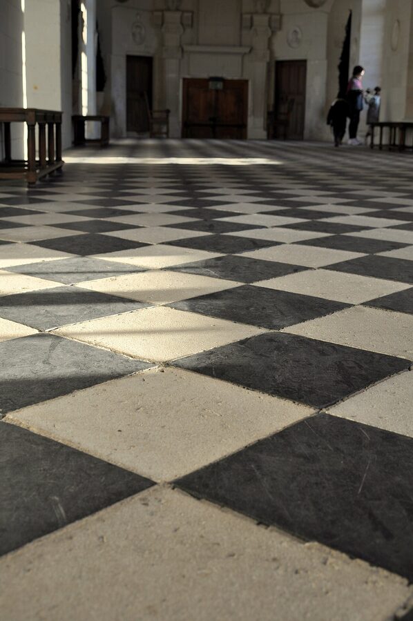 The long ballroom gallery built across the Cher river at Chenonceau
