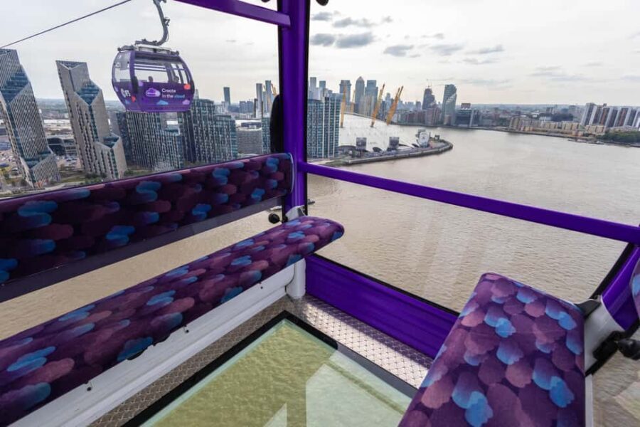 London: IFS Cloud Cable Car - Glass Floor Experience - The Route and Landmarks