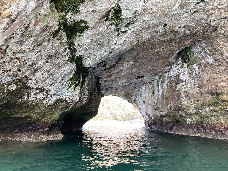 Close-up of Los Arcos pinnacle arches near Puerto Vallarta
