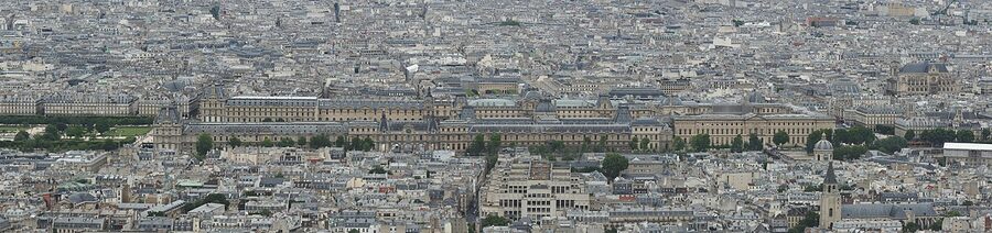 Louvre seen from Tour Montparnasse Paris
