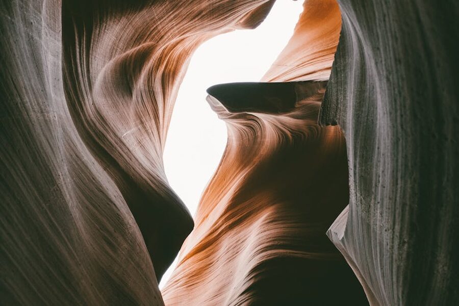Curved passage inside Lower Antelope Canyon