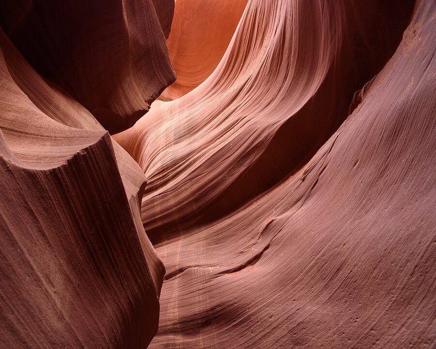 Narrow interior passage of Lower Antelope Canyon