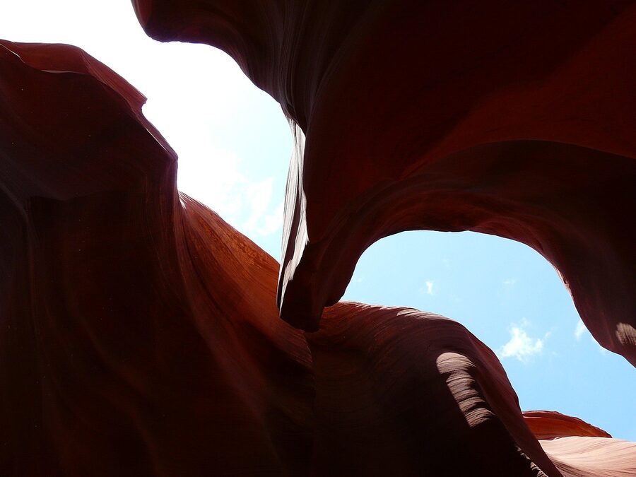 Layered walls in Lower Antelope Canyon Page Arizona
