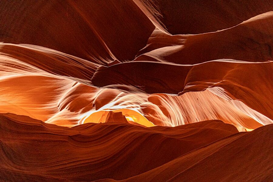 Sandstone formations in Lower Antelope Canyon Arizona