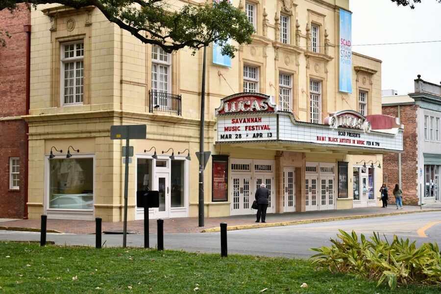 Lucas Theatre marquee in Savannah Historic District