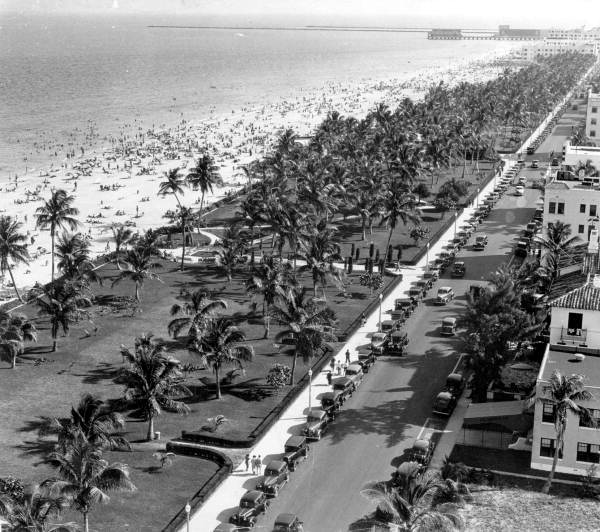 Aerial view of Lummus Park and Miami Beach