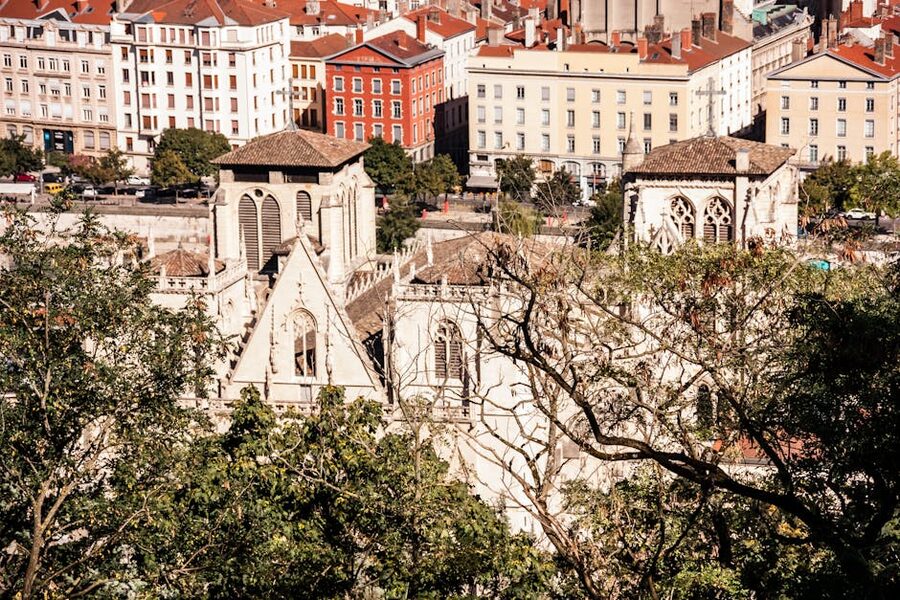 Saint-Jean Cathedral and Vieux Lyon rooftops