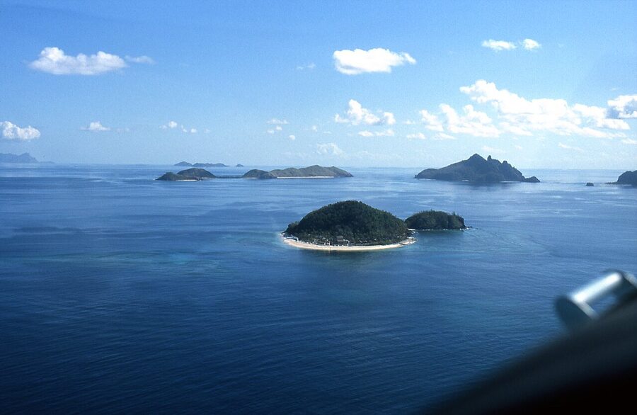 Aerial view of the Mamanuca Islands, Fiji