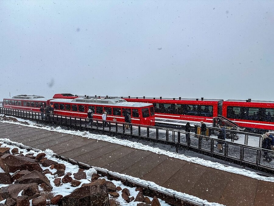 Manitou and Pikes Peak Cog Rail at Pikes Peak summit