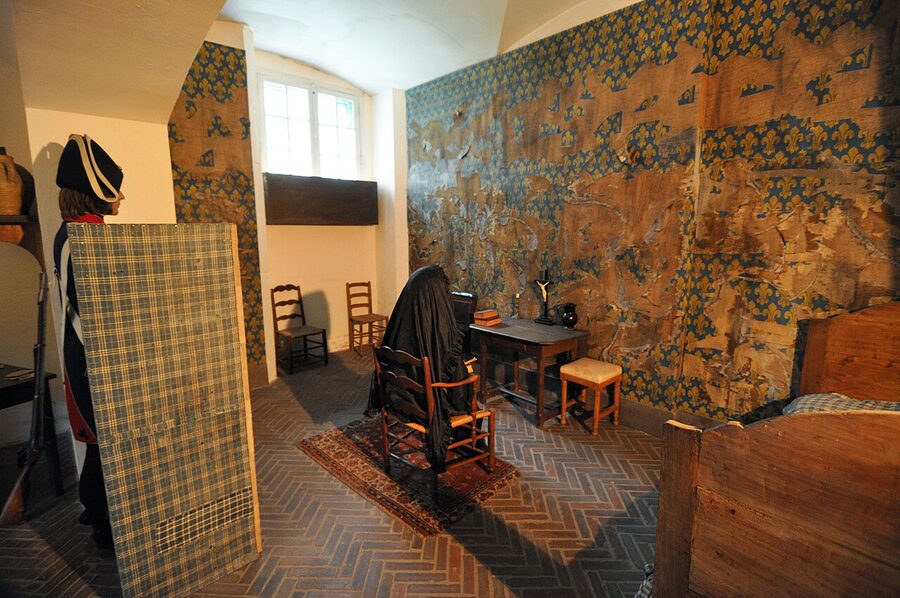 Reconstruction of Marie Antoinette's cell at the Conciergerie in Paris