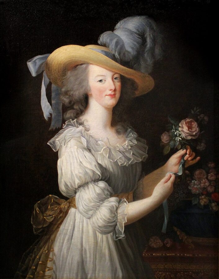 Marie Antoinette en gaulle by Elisabeth Vigee Le Brun, 1783