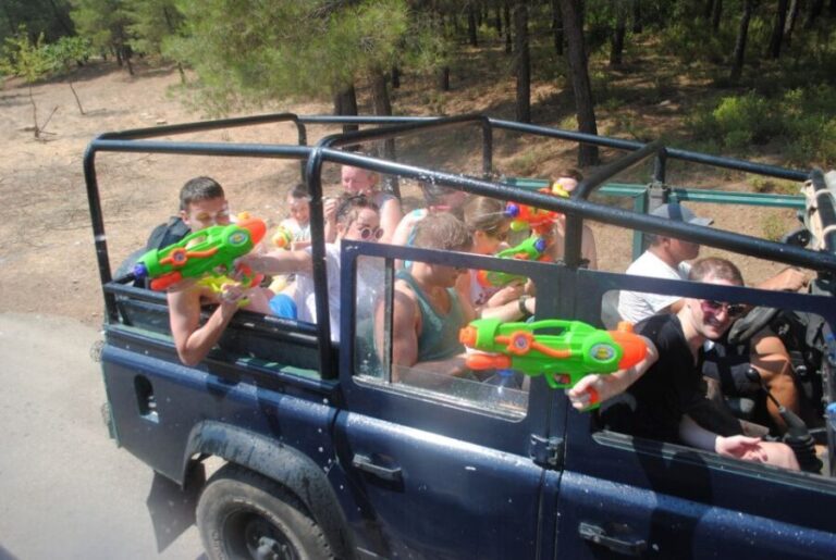 Marmaris Jeep Safari Water Fight, Colour and Foam Party - Waterfalls, Beaches, and Water Fights