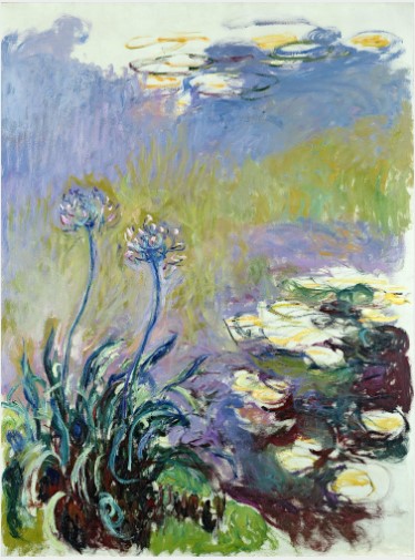 Les Agapanthes 1914 to 1917 by Claude Monet at Musee Marmottan Monet