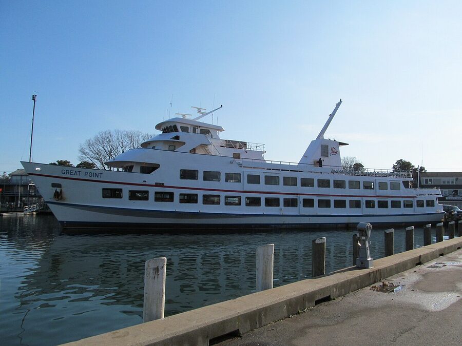 Ferry at the Hyannis terminal bound for Martha's Vineyard