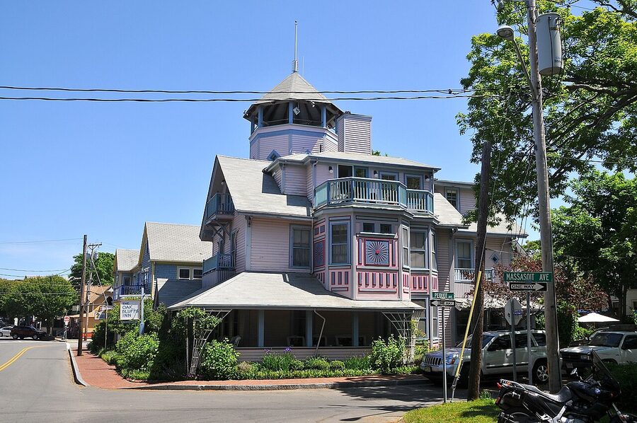 Colorful gingerbread cottage in Oak Bluffs, Martha's Vineyard
