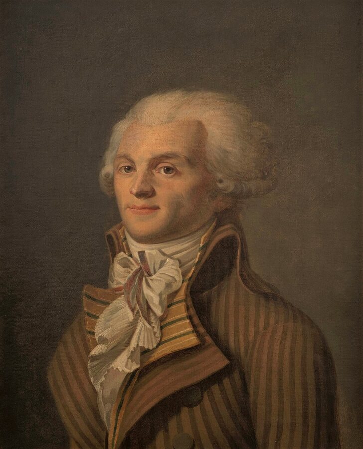 Anonymous oil portrait of Maximilien Robespierre