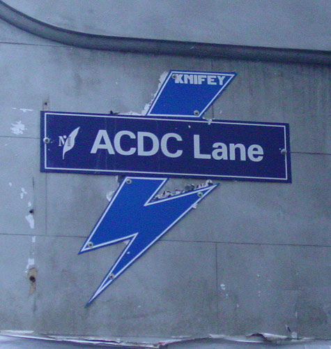 AC/DC Lane Melbourne street sign