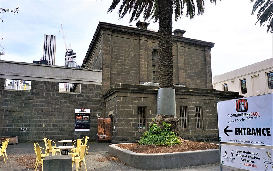 Old Melbourne Gaol exterior bluestone facade