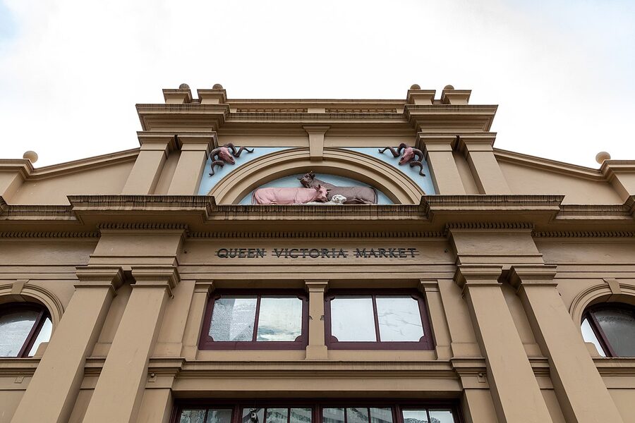 Queen Victoria Market Melbourne stalls