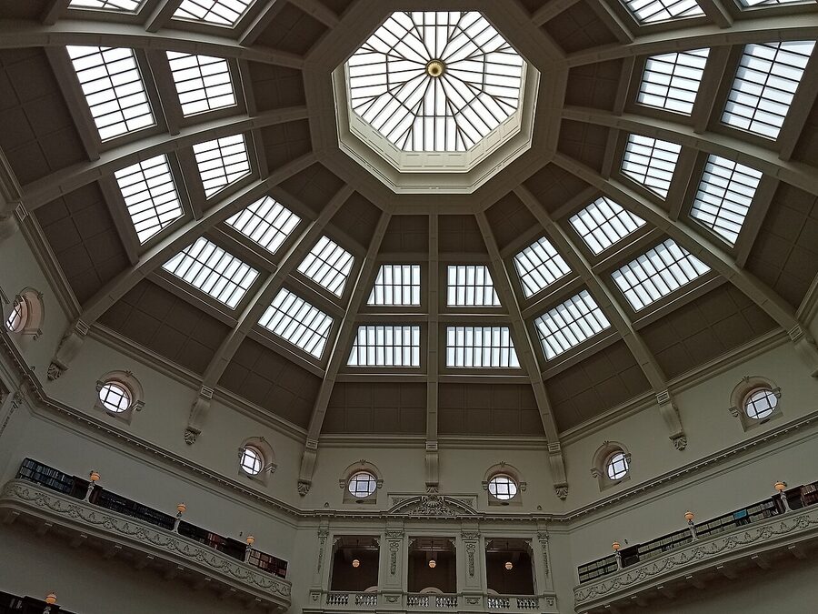 State Library of Victoria dome interior reading room