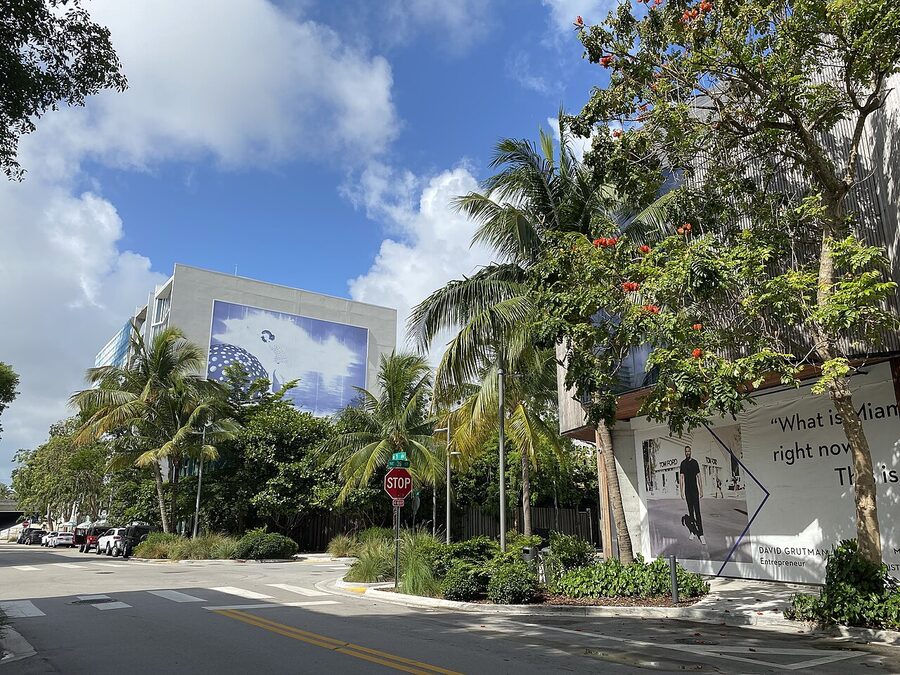 Miami Design District shopfronts and art