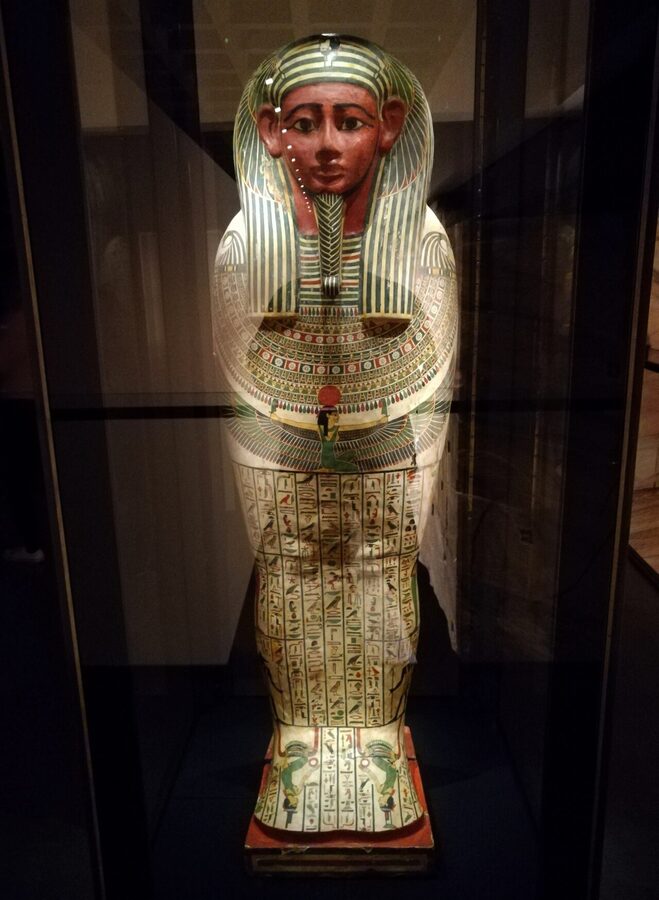 MONA Egyptian coffin Iret-Heru-ru late 26th Dynasty