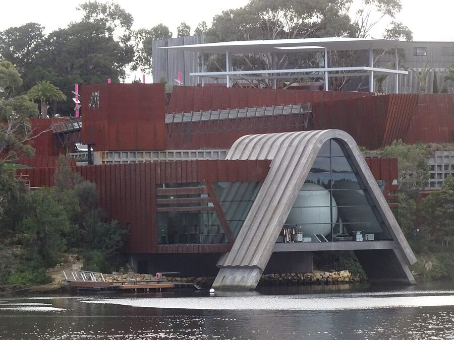 MONA architecture from the exterior in Hobart Tasmania