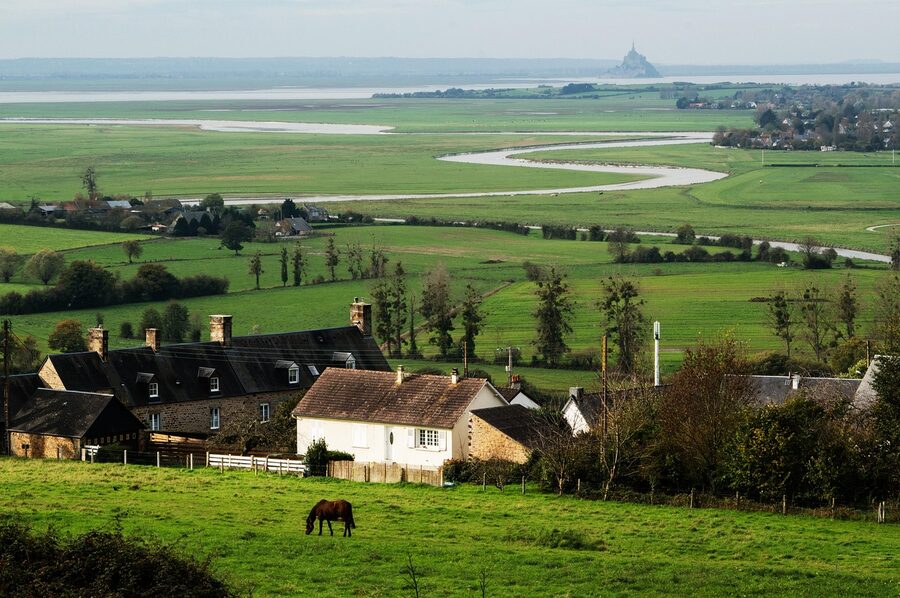 Mont-Saint-Michel from the bay flatlands