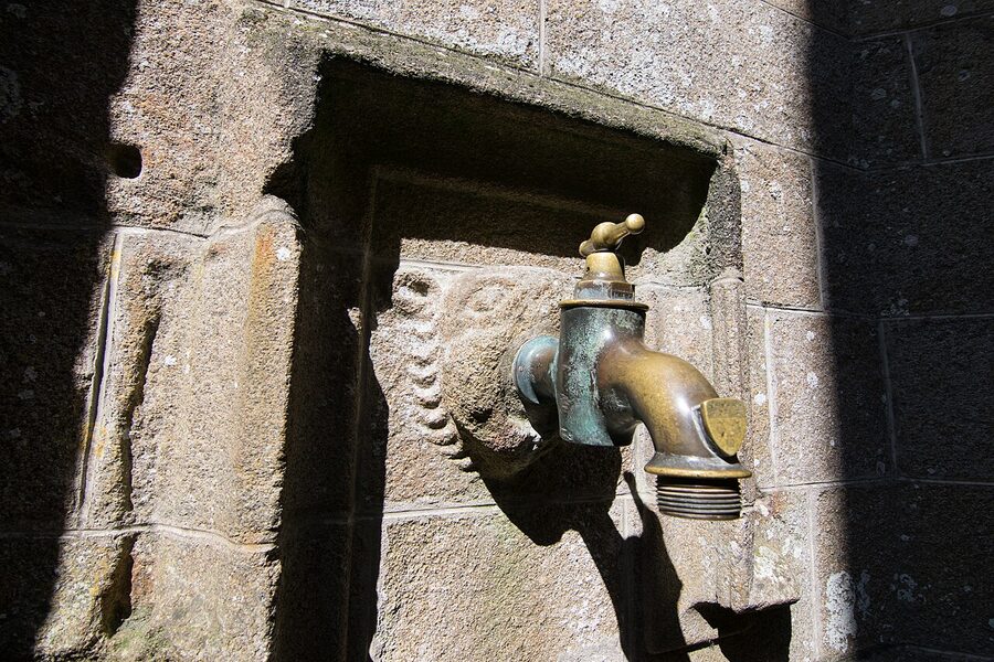 Mont-Saint-Michel abbey interior nave