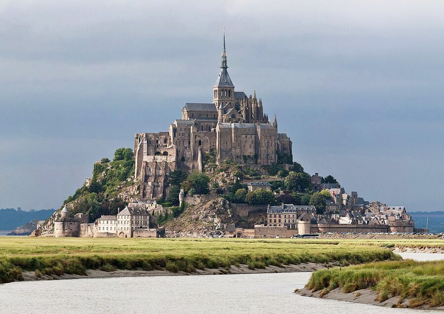 Mont-Saint-Michel along the Couesnon River